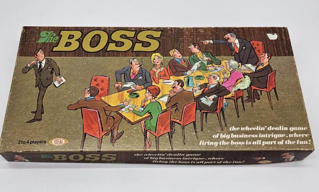 Vintage Ideal the Boss Game 1972 Family Fun Board Game COMPLETE - VGM ...