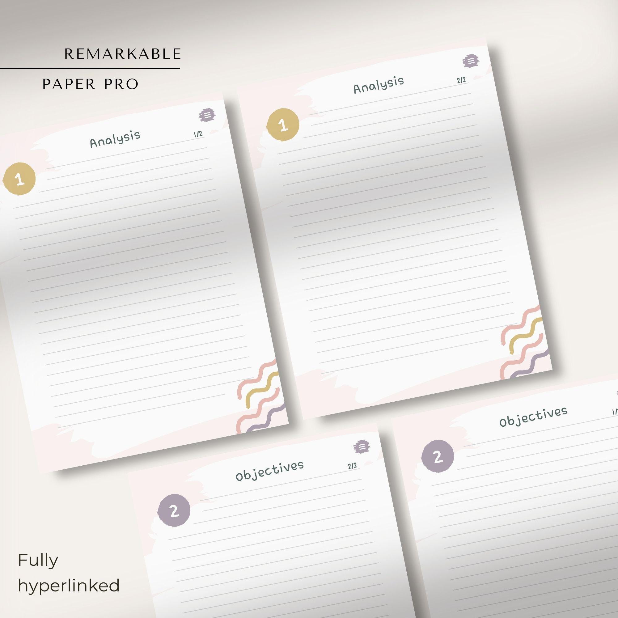 Mind Mapping Template for Remarkable Paper Pro | Digital Notes ...