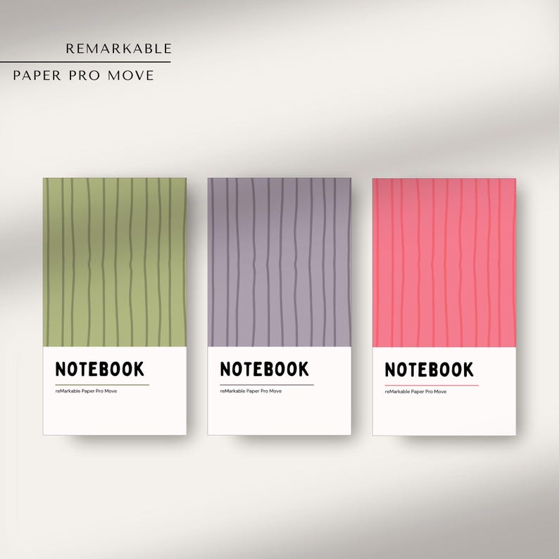 Notebook Covers for Remarkable Paper Pro Move | Notebook Cover Bundle ...