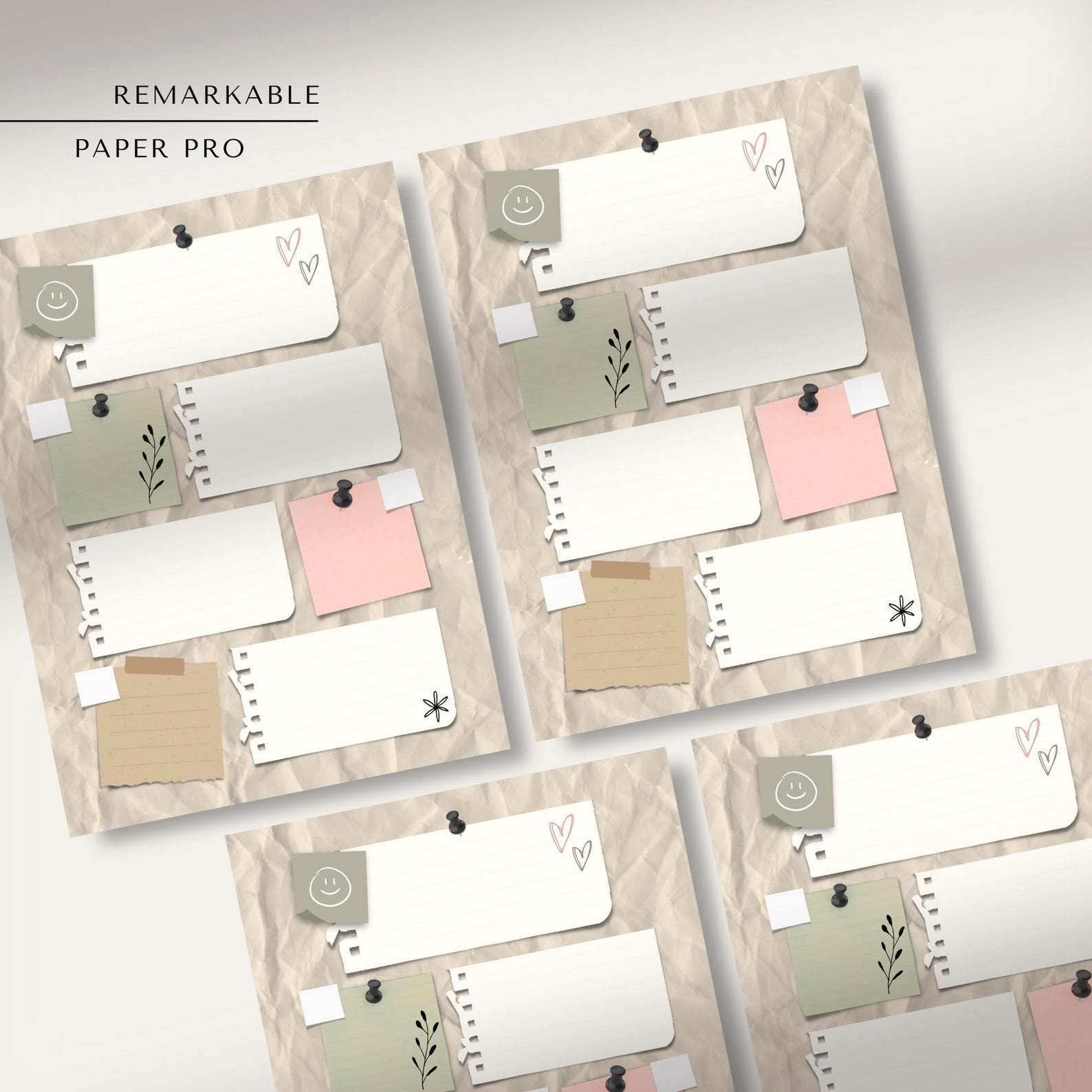 Remarkable Paper Pro Template Starter Pack [3] | Remarkable Bundle ...