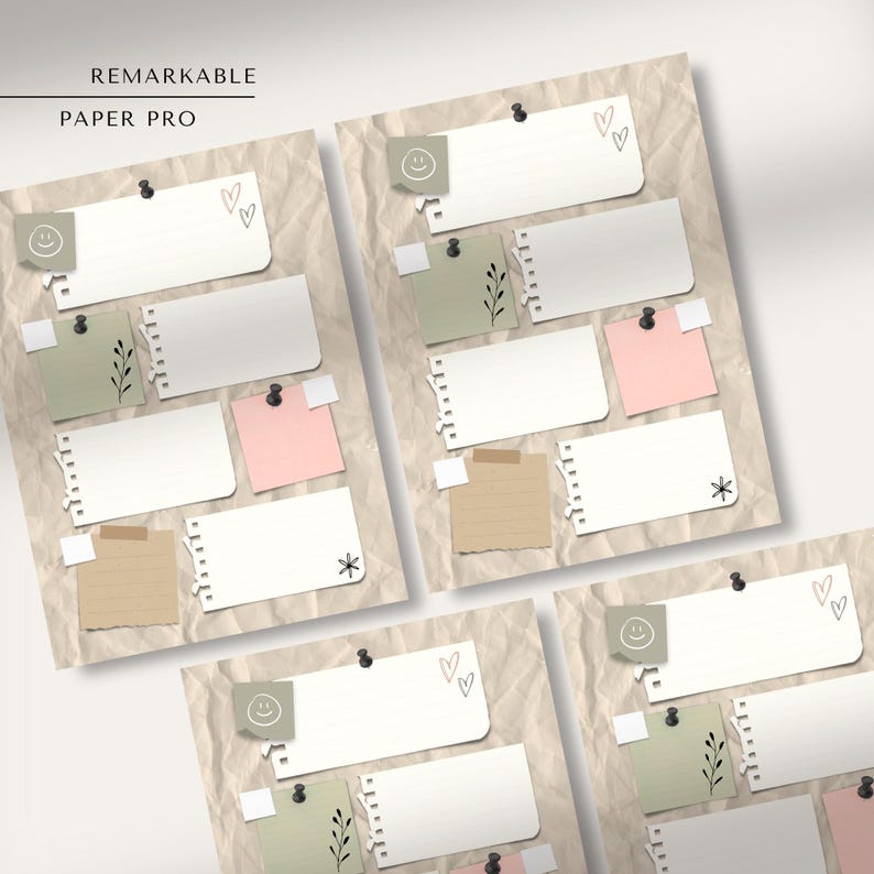 Remarkable Paper Pro Template Starter Pack [3] | Remarkable Bundle ...