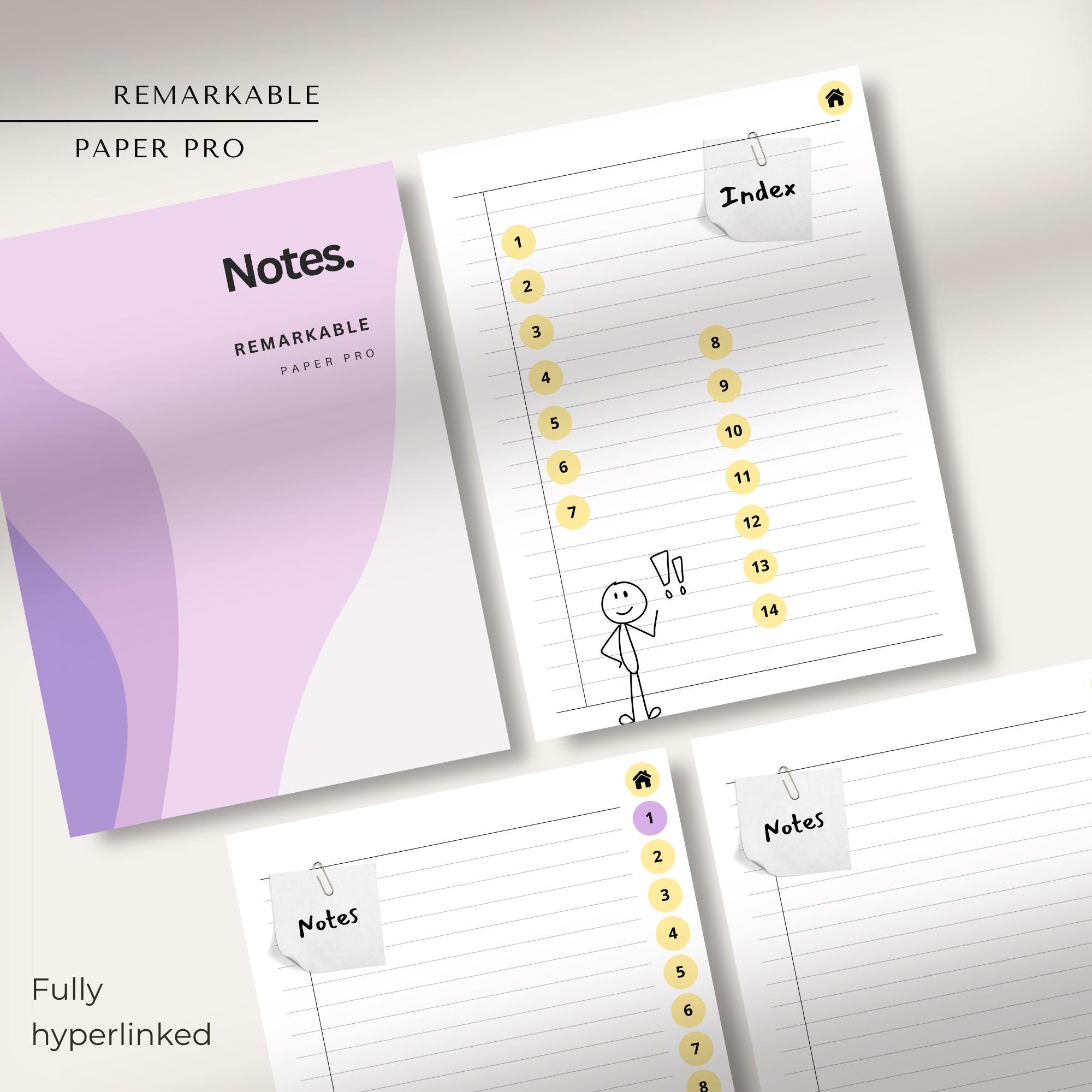 Remarkable Paper Pro Template Starter Pack [1] | Remarkable Bundle ...