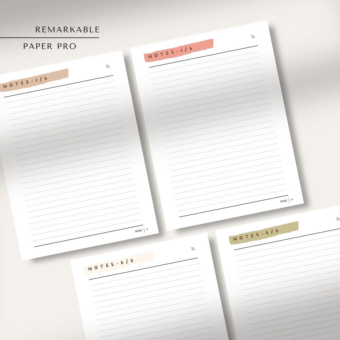 Notes/to-do Templates for Remarkable Paper Pro | Make Your Own Index ...