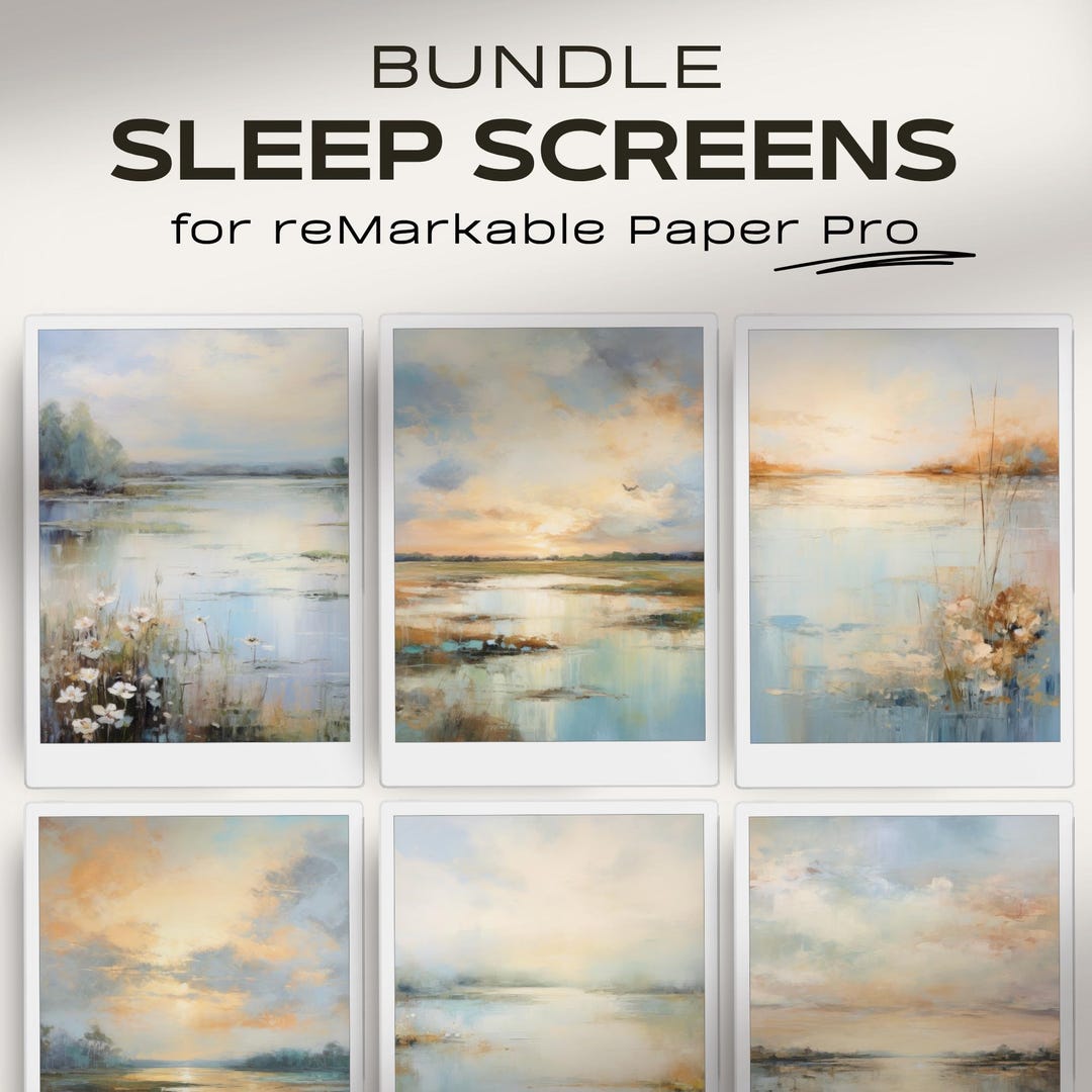 Sleep Screen Bundle for Remarkable Paper Pro | Screensaver PNG Files ...