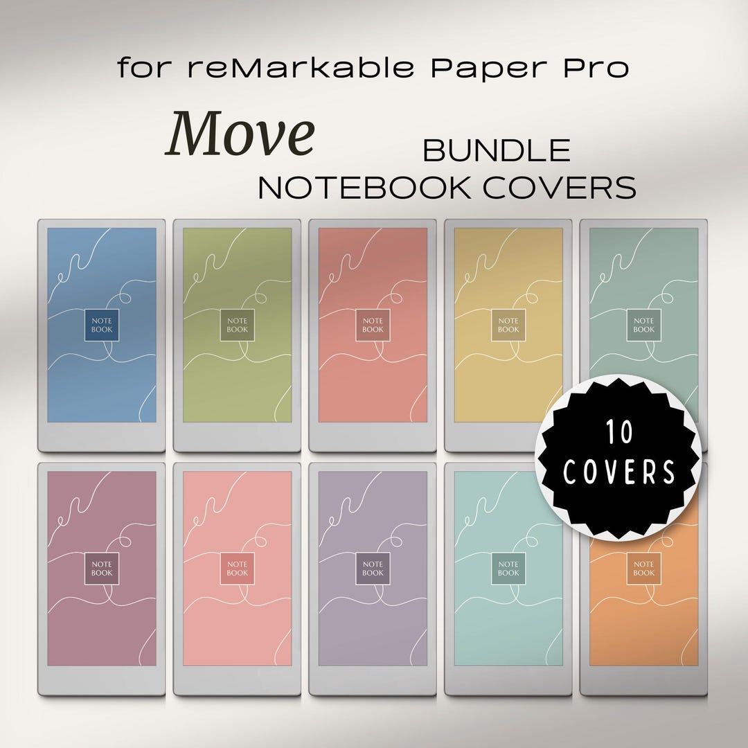 Notebook Covers for Remarkable Paper Pro Move | Remarkable Notebook ...