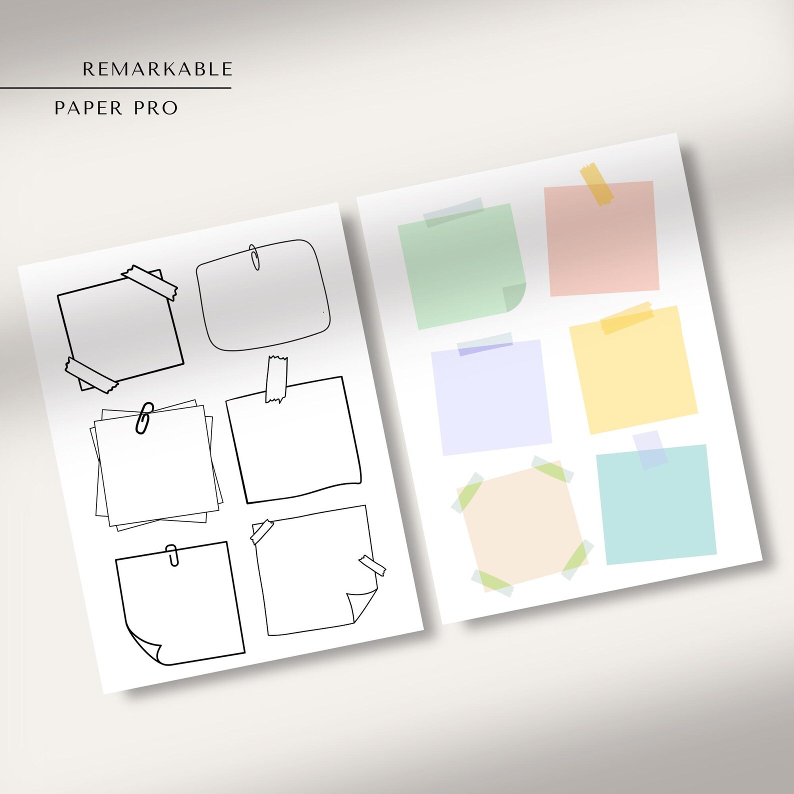 Sticky Notes Bundle for Remarkable Paper Pro | Remarkable Templates ...