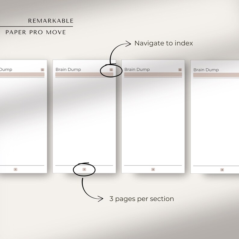 Brain Dump for Remarkable Paper Pro Move | Idea Planner | Note Taking ...