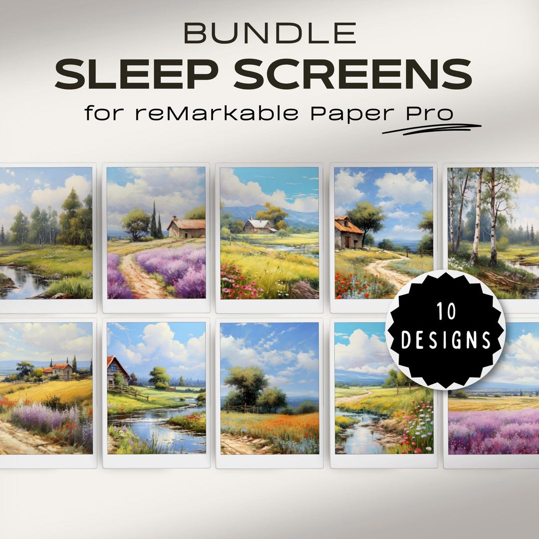 Sleep Screen Bundle for Remarkable Paper Pro | Screensaver PNG Files ...