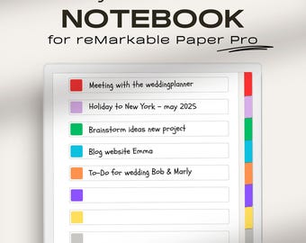 Notebook [grid] for Remarkable Paper Pro | Make Your Own Index ...