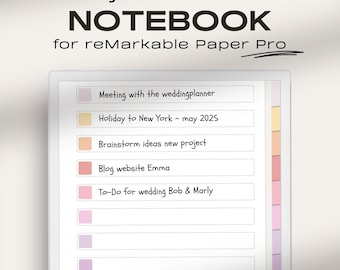 Notebook [grid] for Remarkable Paper Pro | Make Your Own Index ...