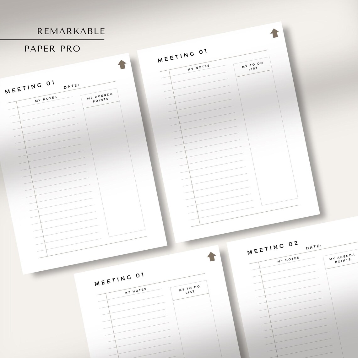 My Meeting Notes for Remarkable Paper Pro | Make Your Own Index for 30 ...