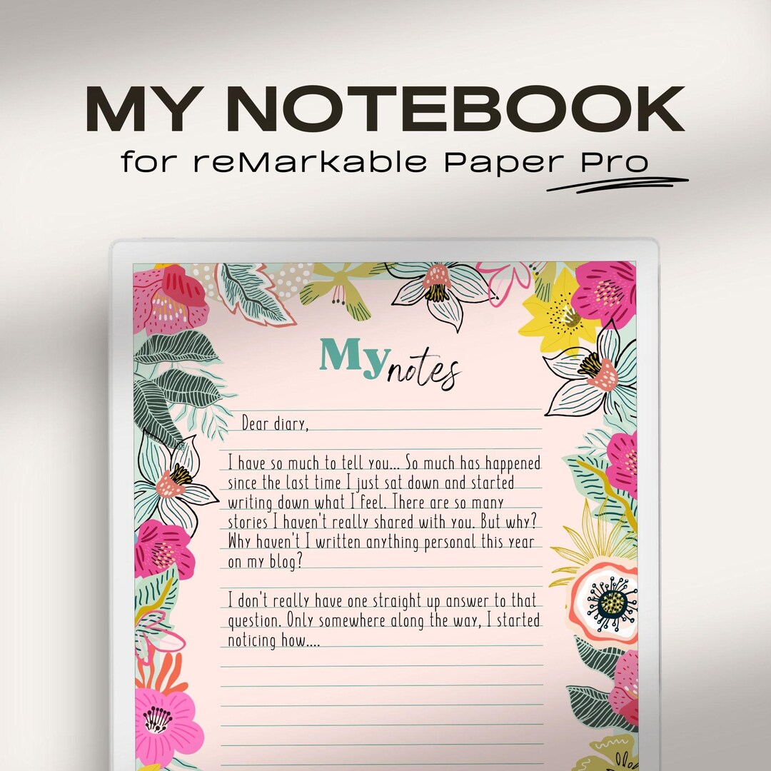 My Notebook for Remarkable Paper Pro | Digital Notes | Remarkable Pro ...