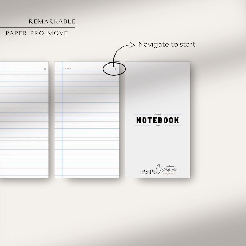 Minimalist Reusable Notebook for Remarkable Paper Pro Move | Remarkable ...