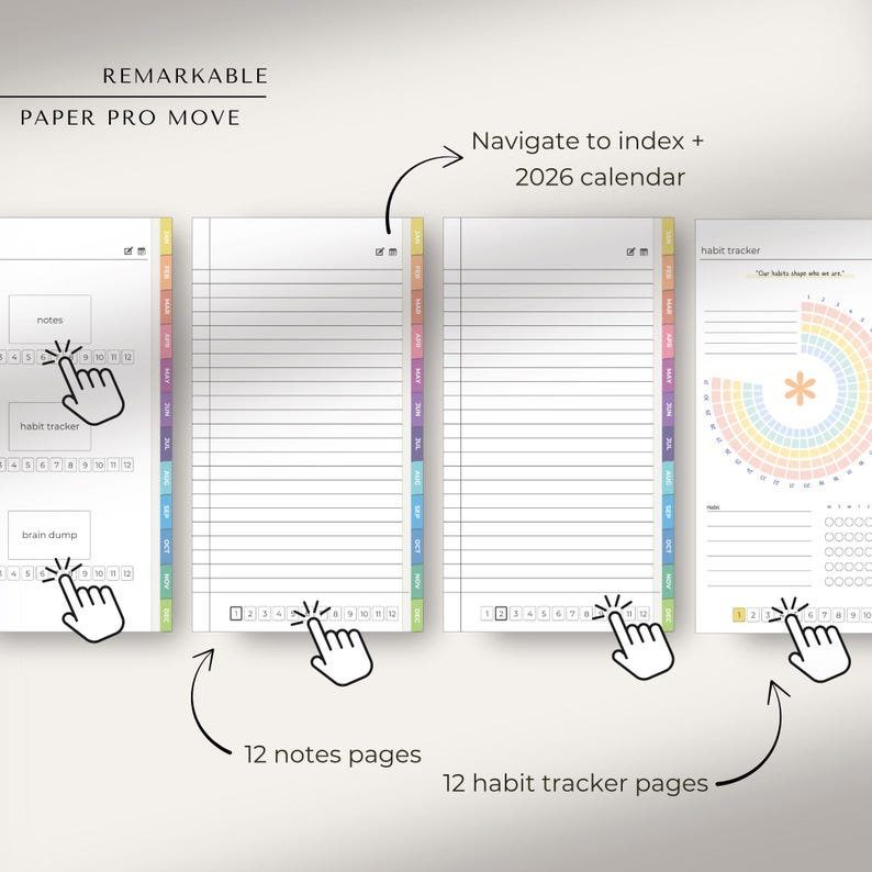 Colorful 2026 Planner for Remarkable Paper Pro Move | Remarkable ...