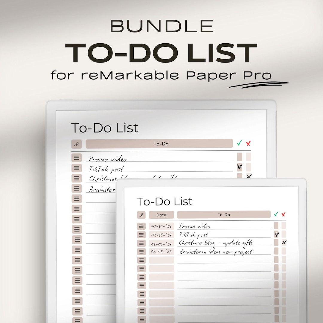 To-do List for Remarkable Paper Pro | Remarkable Task Tracker ...