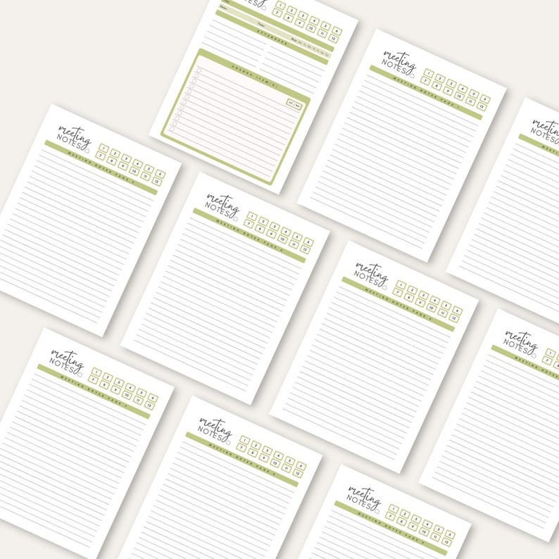 Meeting Notes for Remarkable Paper Pro | Remarkable Template ...