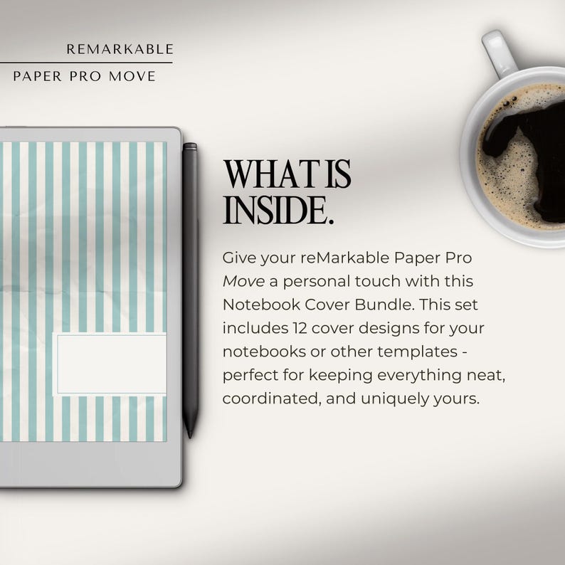 Notebook Covers for Remarkable Paper Pro Move | Notebook Cover Bundle ...