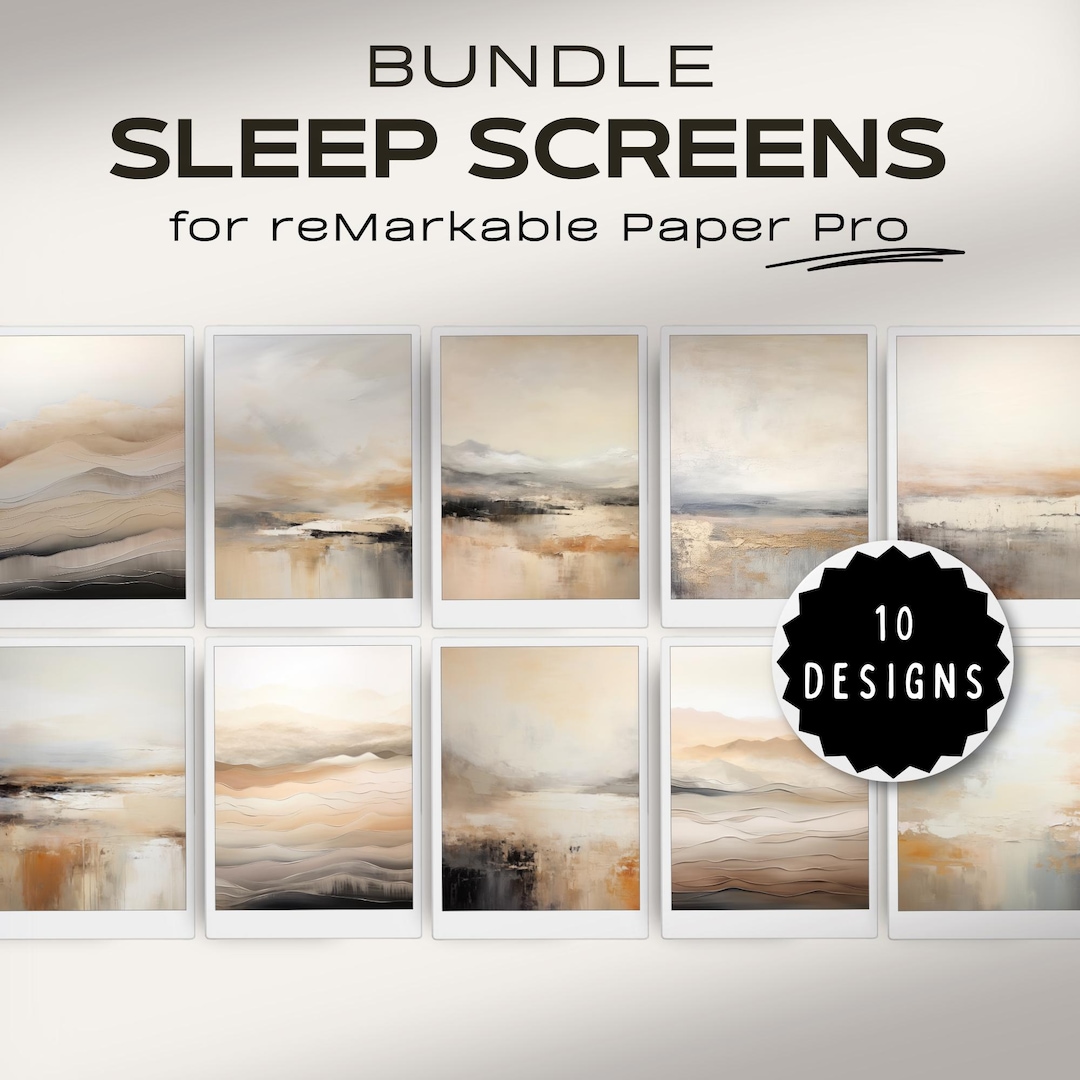 Sleep Screen Bundle for Remarkable Paper Pro | Screensaver PNG Files ...