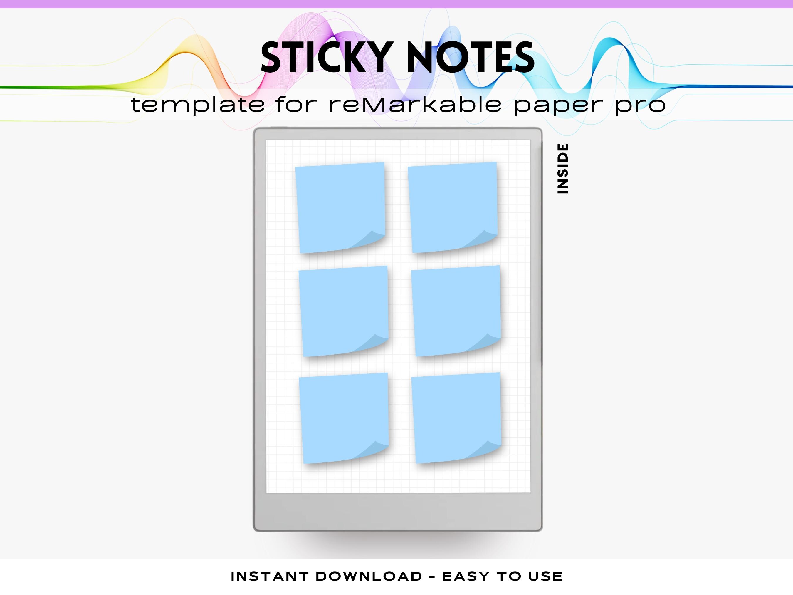 Sticky Notes for Remarkable Paper Pro Digital Sticky Notes Post It for ...