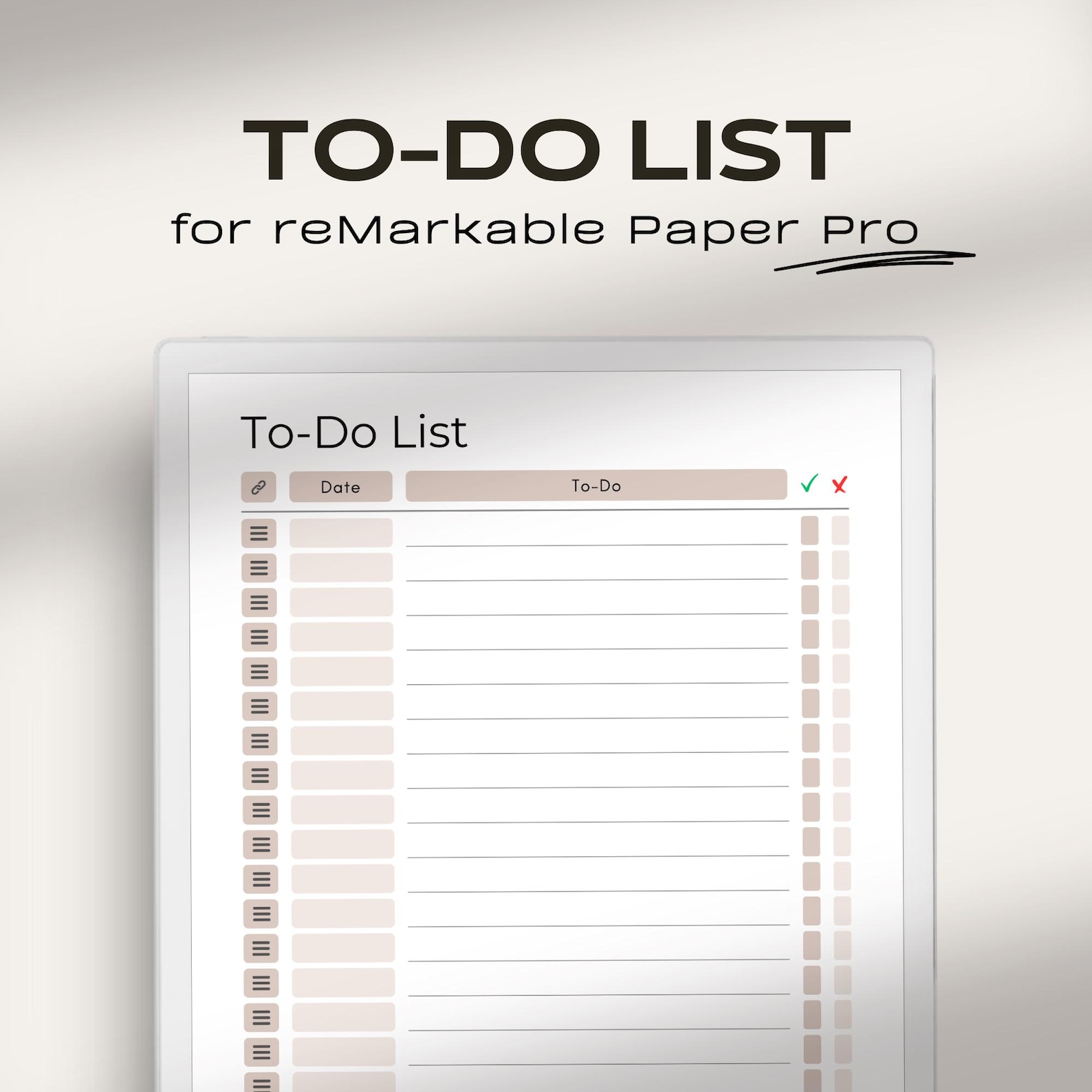 To-do List for Remarkable Paper Pro | Remarkable Task Tracker ...