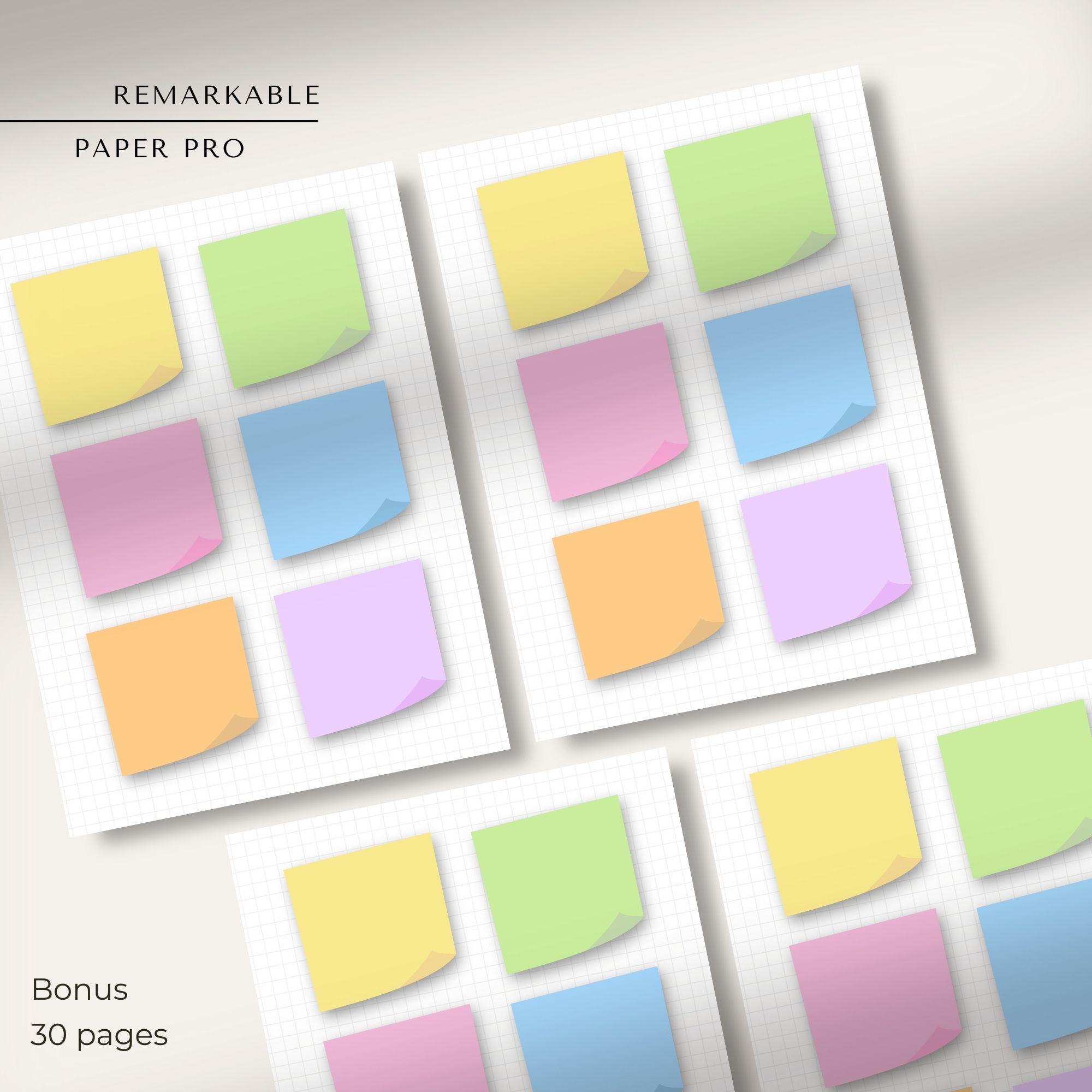 Sticky Notes Bundle for Remarkable Paper Pro | Digital Sticky Notes ...