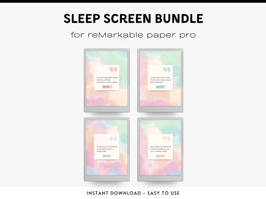 Sleep Screens for Remarkable Paper Pro | Colorful Screensaver With ...
