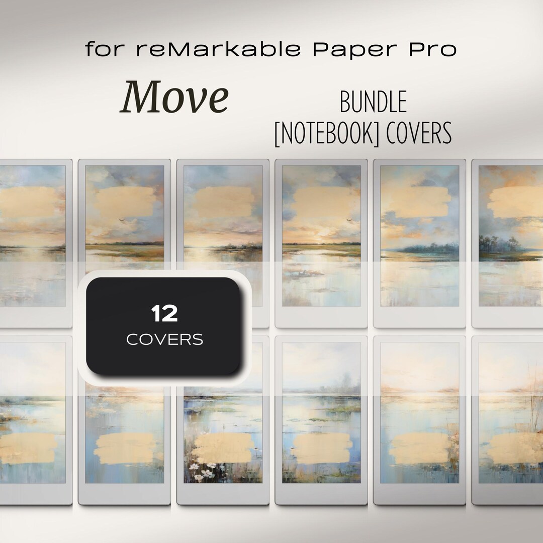 Notebook Covers for Remarkable Paper Pro Move | Notebook Cover Bundle ...