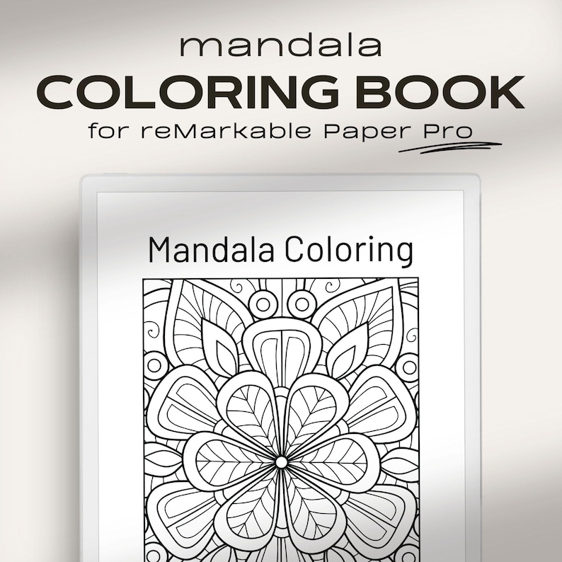 Mandala Coloring Book for Remarkable Paper Pro | Coloring Pages for ...
