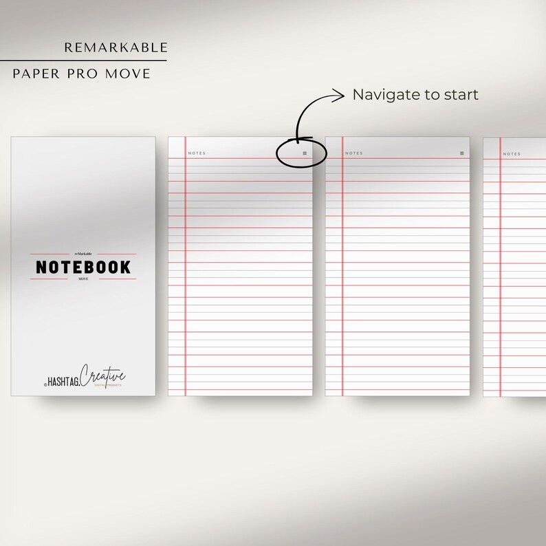 Minimalist Reusable Notebook for Remarkable Paper Pro Move | Remarkable ...