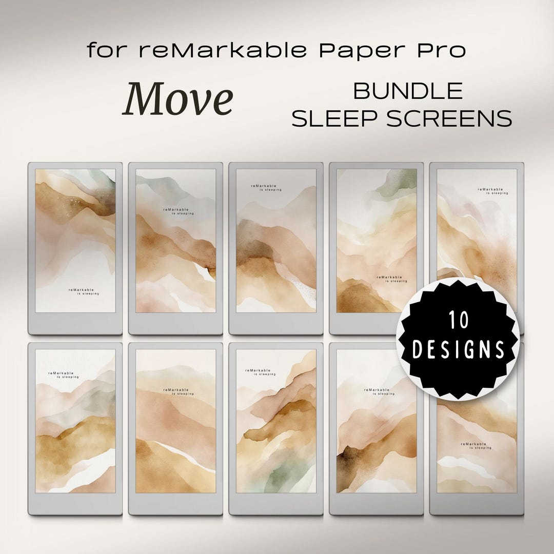 Sleep Screen Bundle for Remarkable Paper Pro Move | Screensaver PNG ...