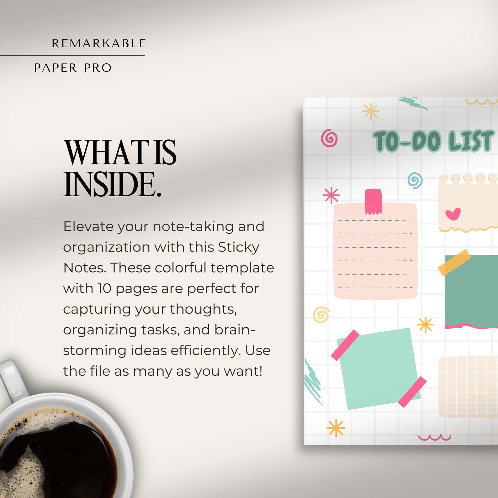 Sticky Notes for Remarkable Paper Pro | Digital Sticky Notes | Memo ...