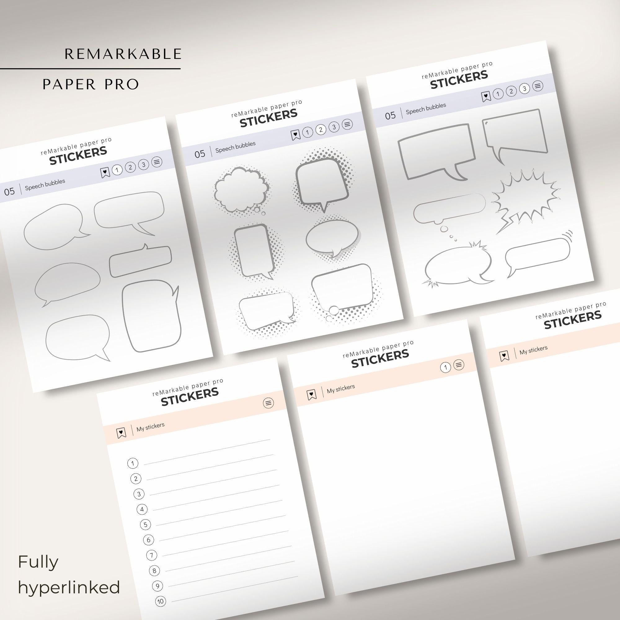 Custom Stickers for Remarkable Paper Pro | Shapes and Visuals to Create ...