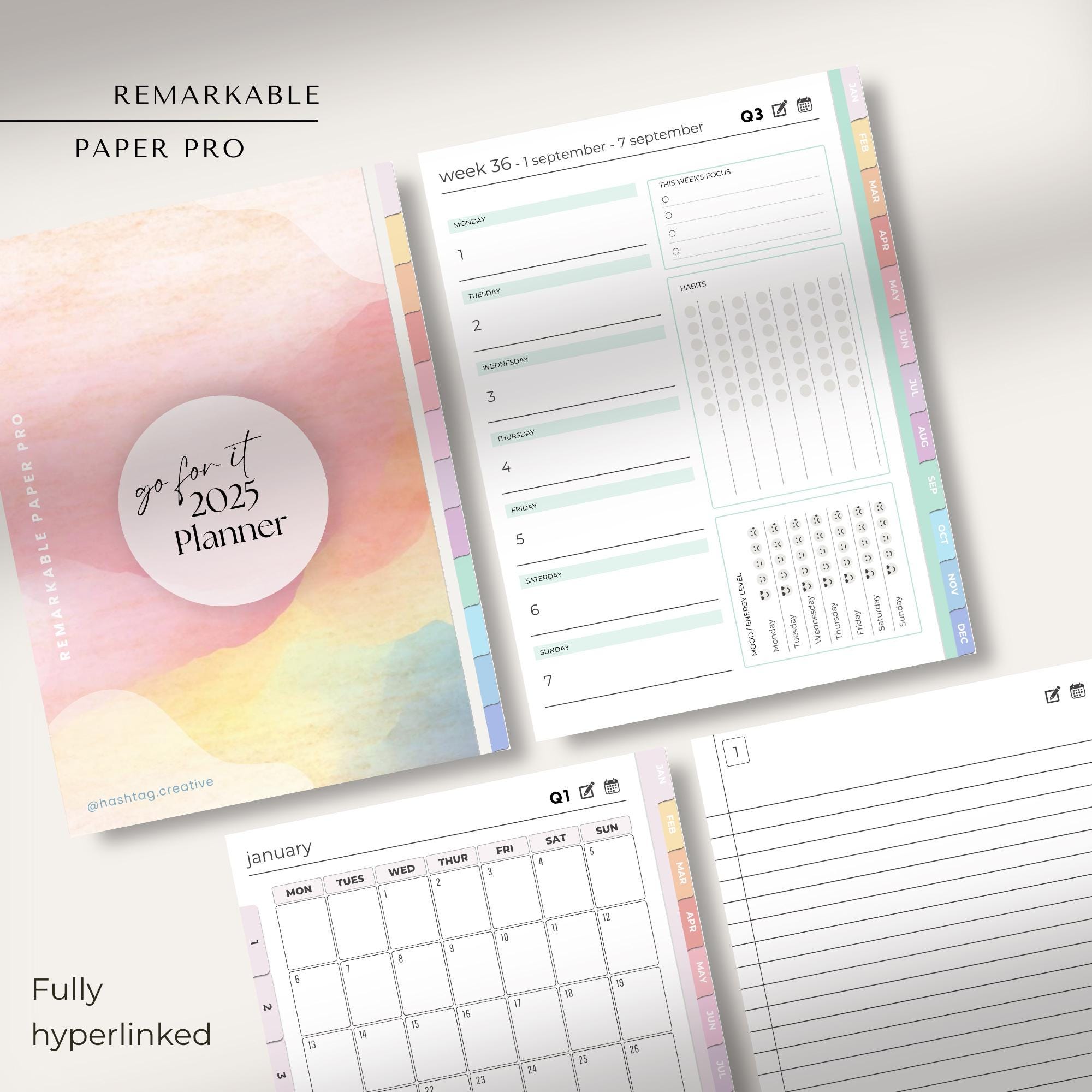 Remarkable Paper Pro Template Starter Pack [1] | Remarkable Bundle ...