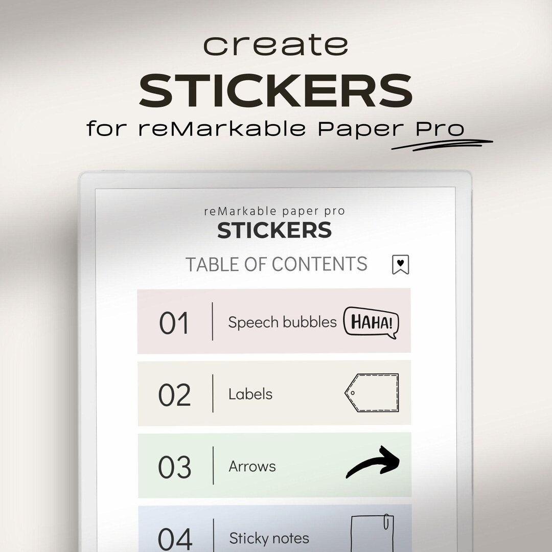 Custom Stickers for Remarkable Paper Pro | Shapes and Visuals to Create ...