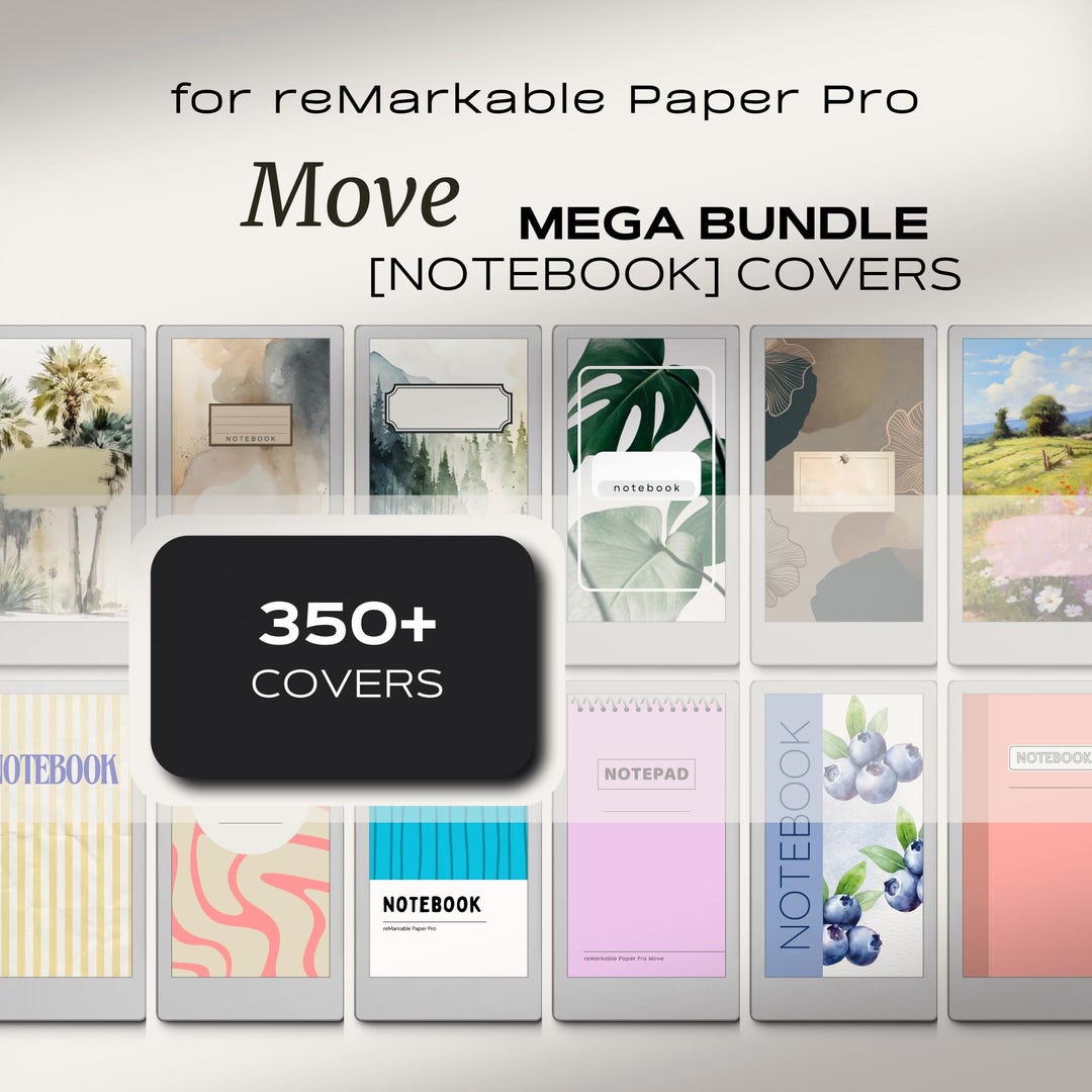 Ultimate Notebook Cover Mega Bundle for Remarkable Paper Pro Move ...