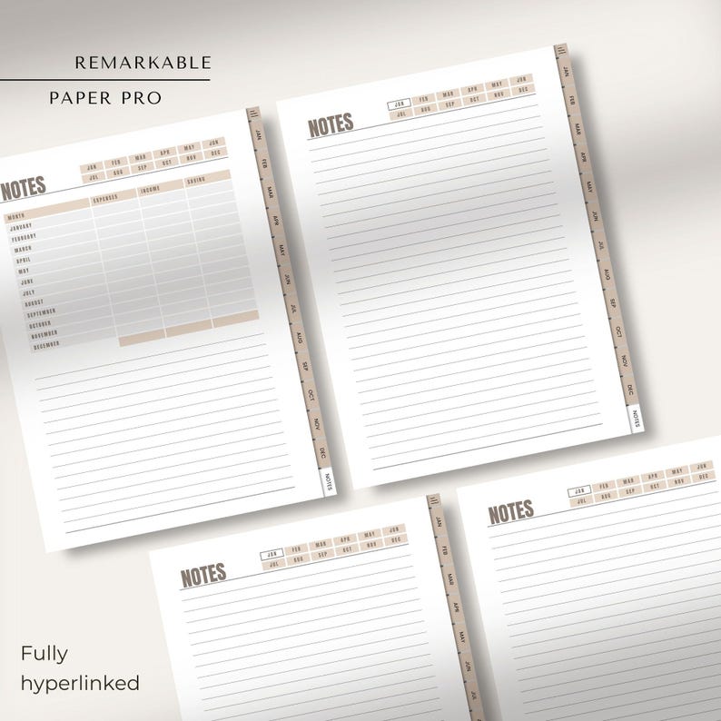 Expenses Tracker for Remarkable Paper Pro | Digital Monthly Budget ...
