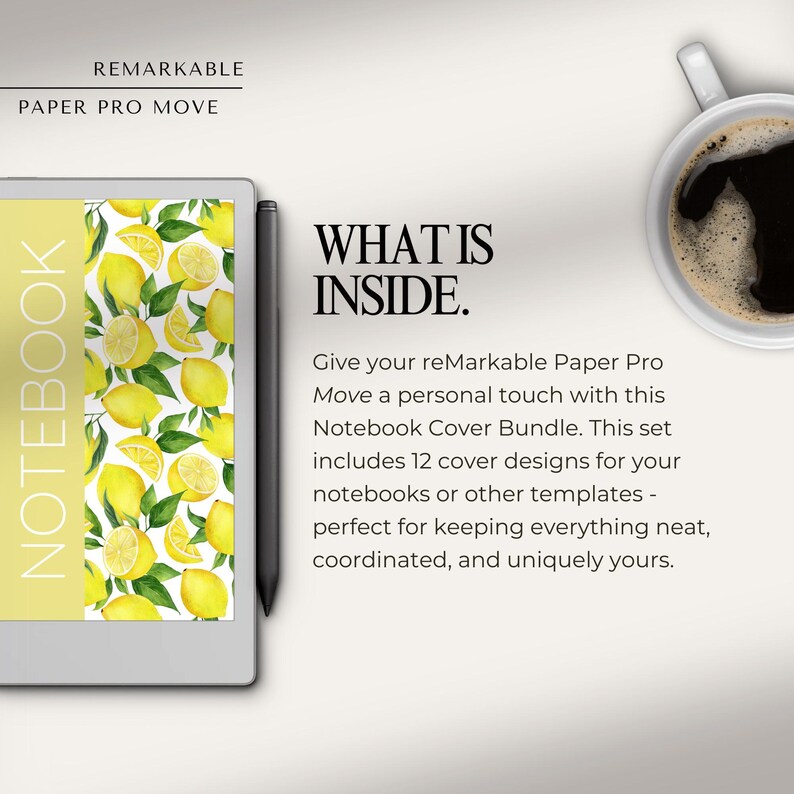 Notebook Covers for Remarkable Paper Pro Move | Notebook Cover Bundle ...