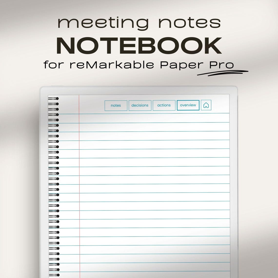 Meeting Notes for Remarkable Paper Pro | Make Your Own Index ...