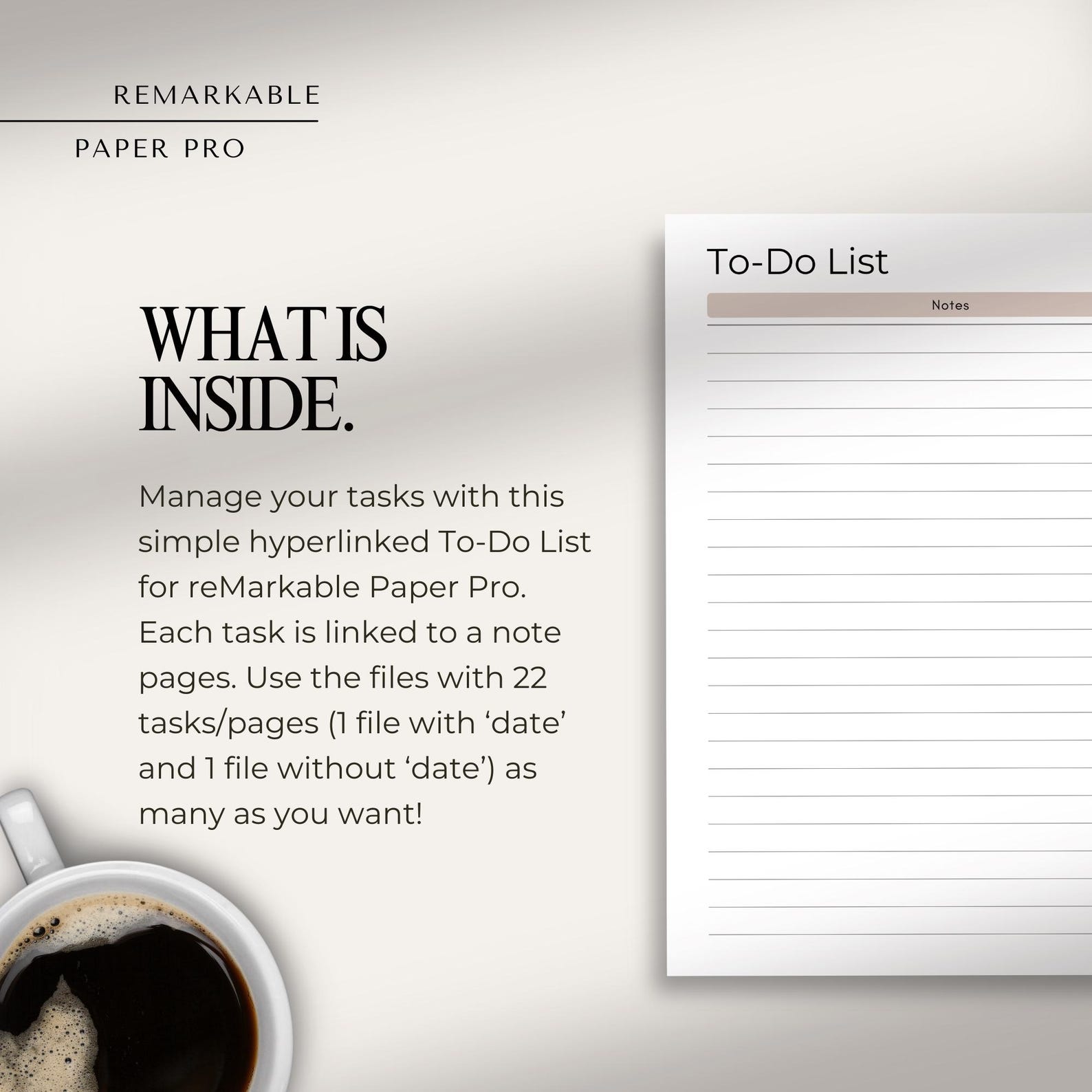 To-do List for Remarkable Paper Pro | Remarkable Task Tracker ...