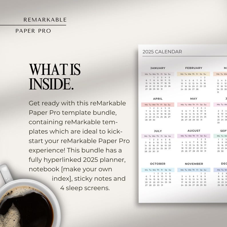 Remarkable Paper Pro Template Starter Pack [1] | Remarkable Bundle ...