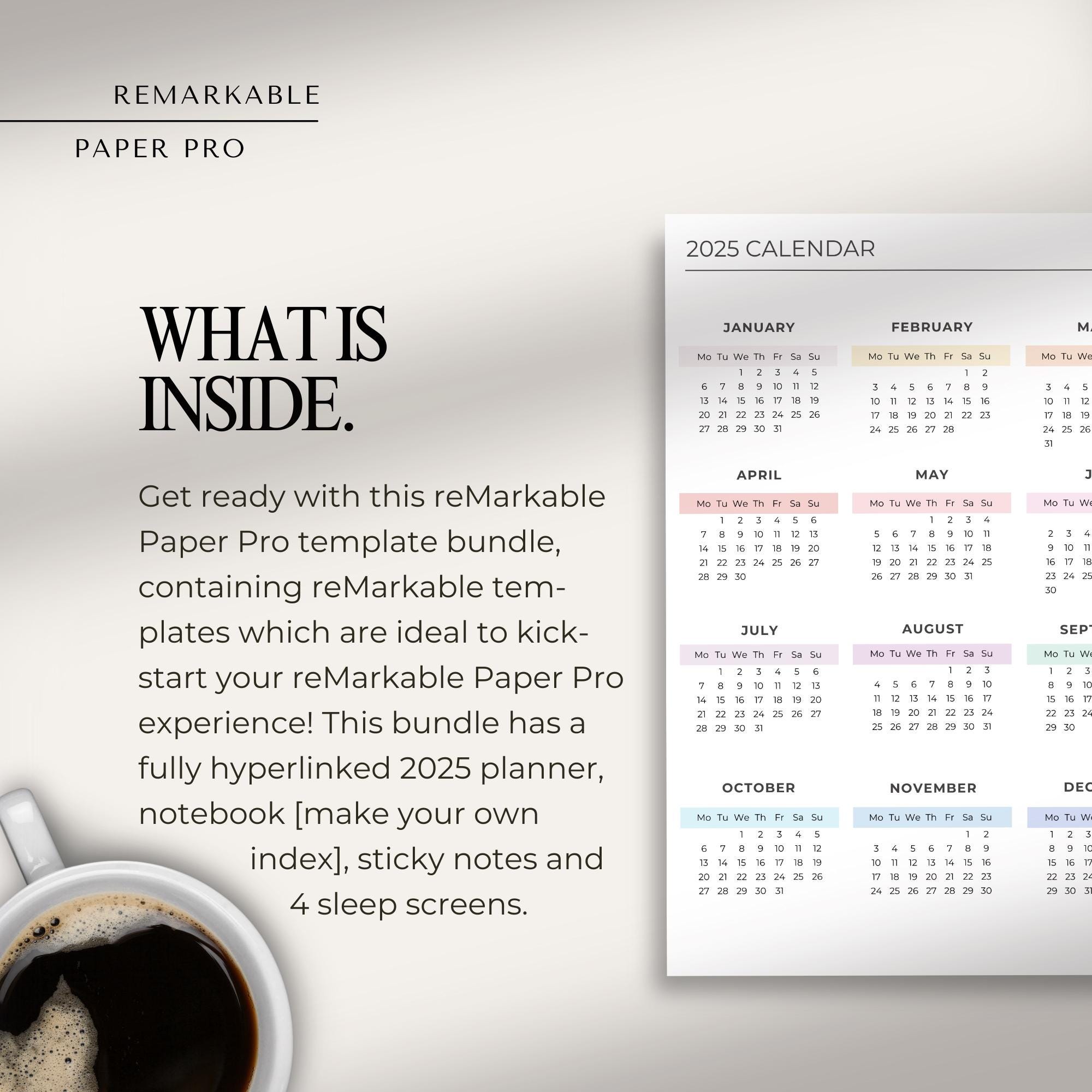 Remarkable Paper Pro Template Starter Pack [1] | Remarkable Bundle ...