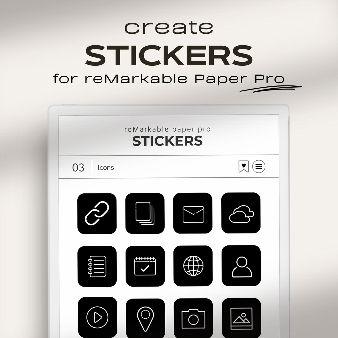 Custom Stickers for Remarkable Paper Pro | Shapes and Visuals to Create ...