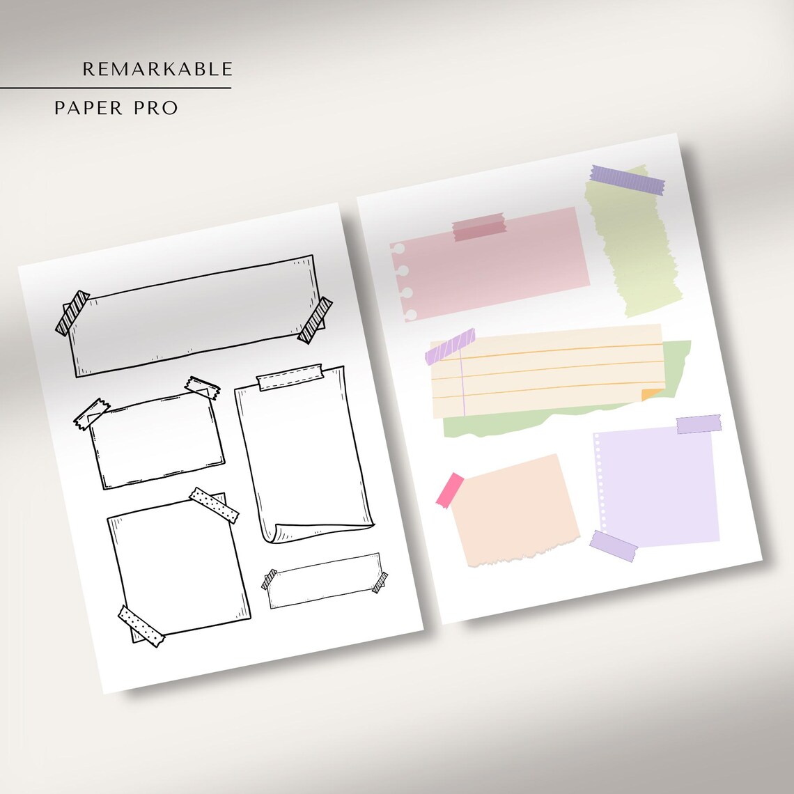 Sticky Notes Bundle for Remarkable Paper Pro | Remarkable Templates ...