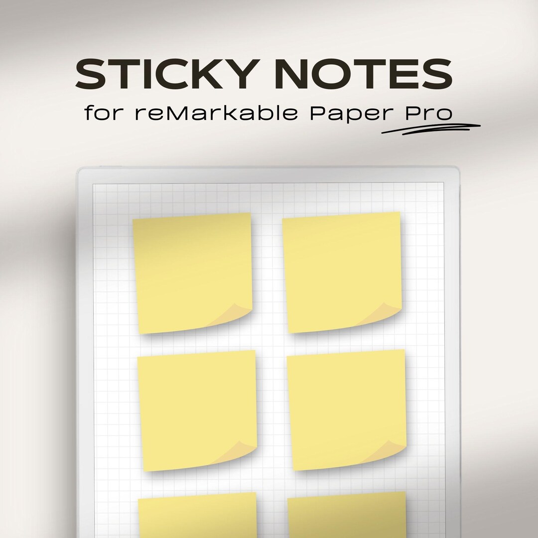 Sticky Notes for Remarkable Paper Pro | Digital Sticky Notes | Post It ...