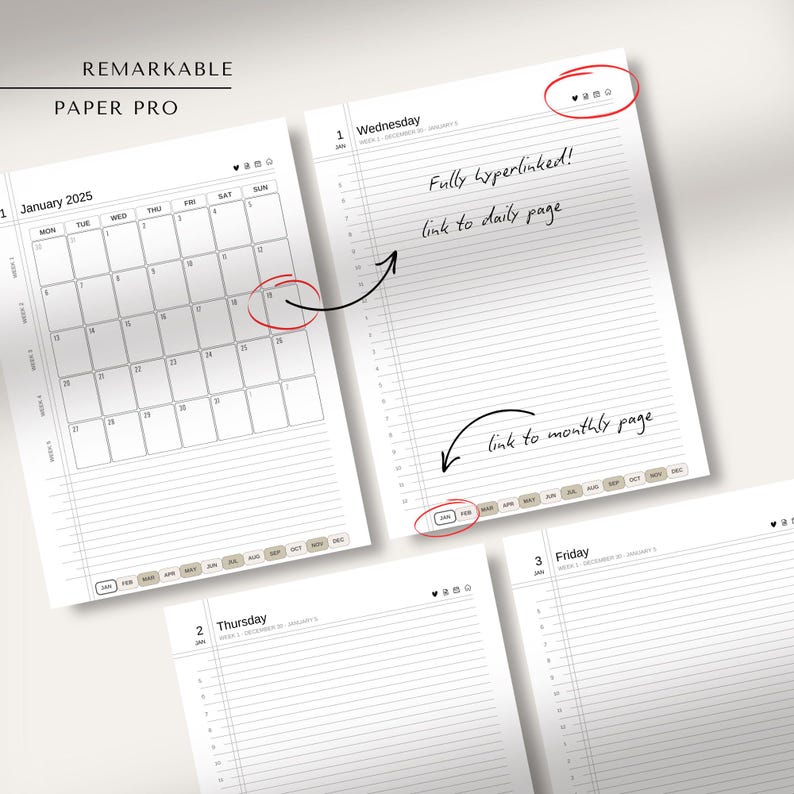 Remarkable Paper Pro Planner Templates Daily Planner Pro 2025 ...