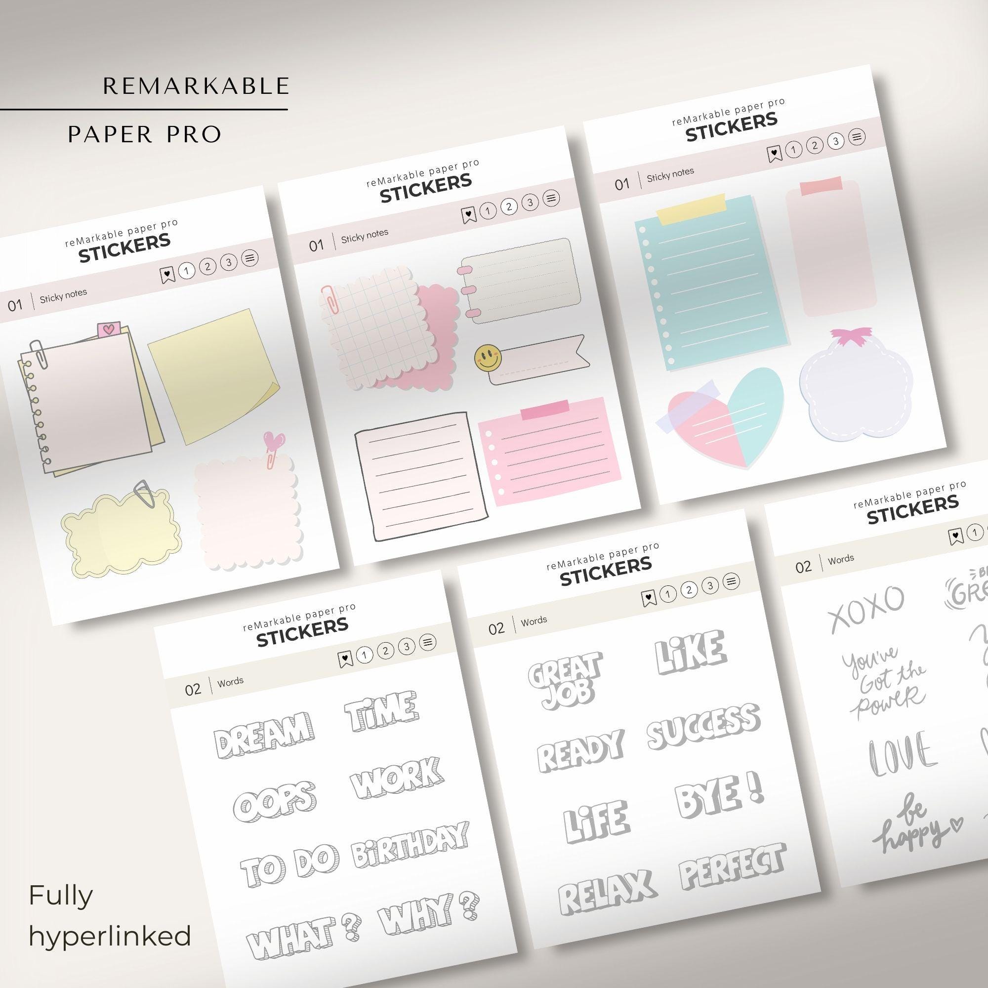 Custom Stickers for Remarkable Paper Pro | Shapes and Visuals to Create ...