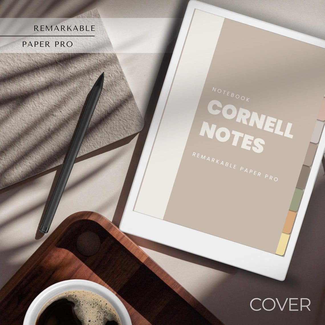 Cornell Notes for Remarkable Paper Pro | Hyperlinked PDF Notebook Color ...