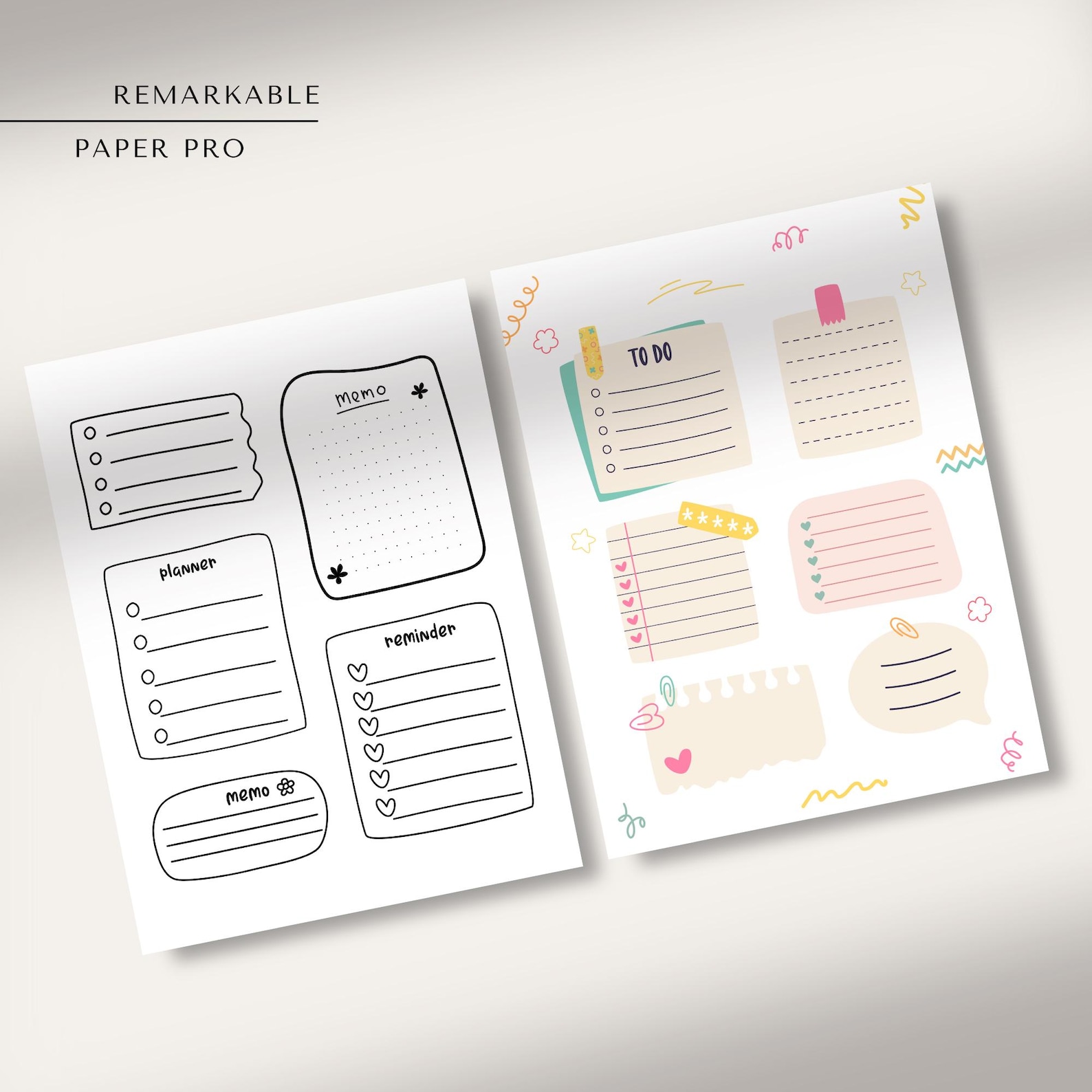 Sticky Notes Bundle for Remarkable Paper Pro | Remarkable Templates ...
