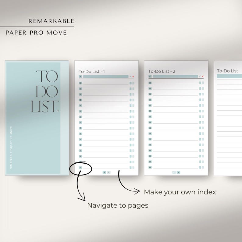 To-do List for Remarkable Paper Pro Move | Remarkable Task Tracker ...