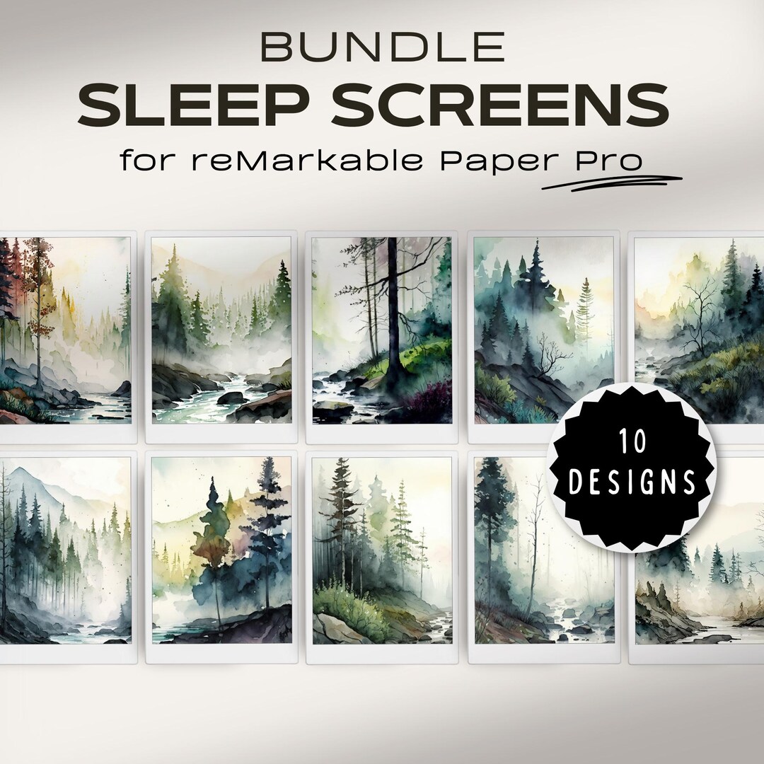 Sleep Screen Bundle for Remarkable Paper Pro | Screensaver PNG Files ...